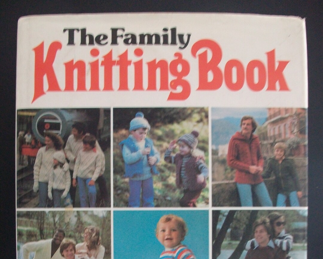 Vintage 1980's the Family Knitting Book Illustrated Knitting Patterns ...