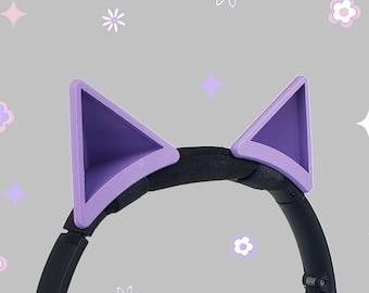 Pink Anime Cat Ears, Streaming Headphone Cat Ears, Cat Ears That Attach ...