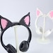 Pink Cartoon Cat Ears, Streaming Headset Cat Ears, Streaming Headphone ...