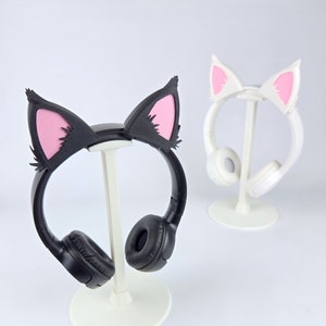 Black Anime Cat Ears, Streaming Headphone Cat Ears, Cat Ears That ...
