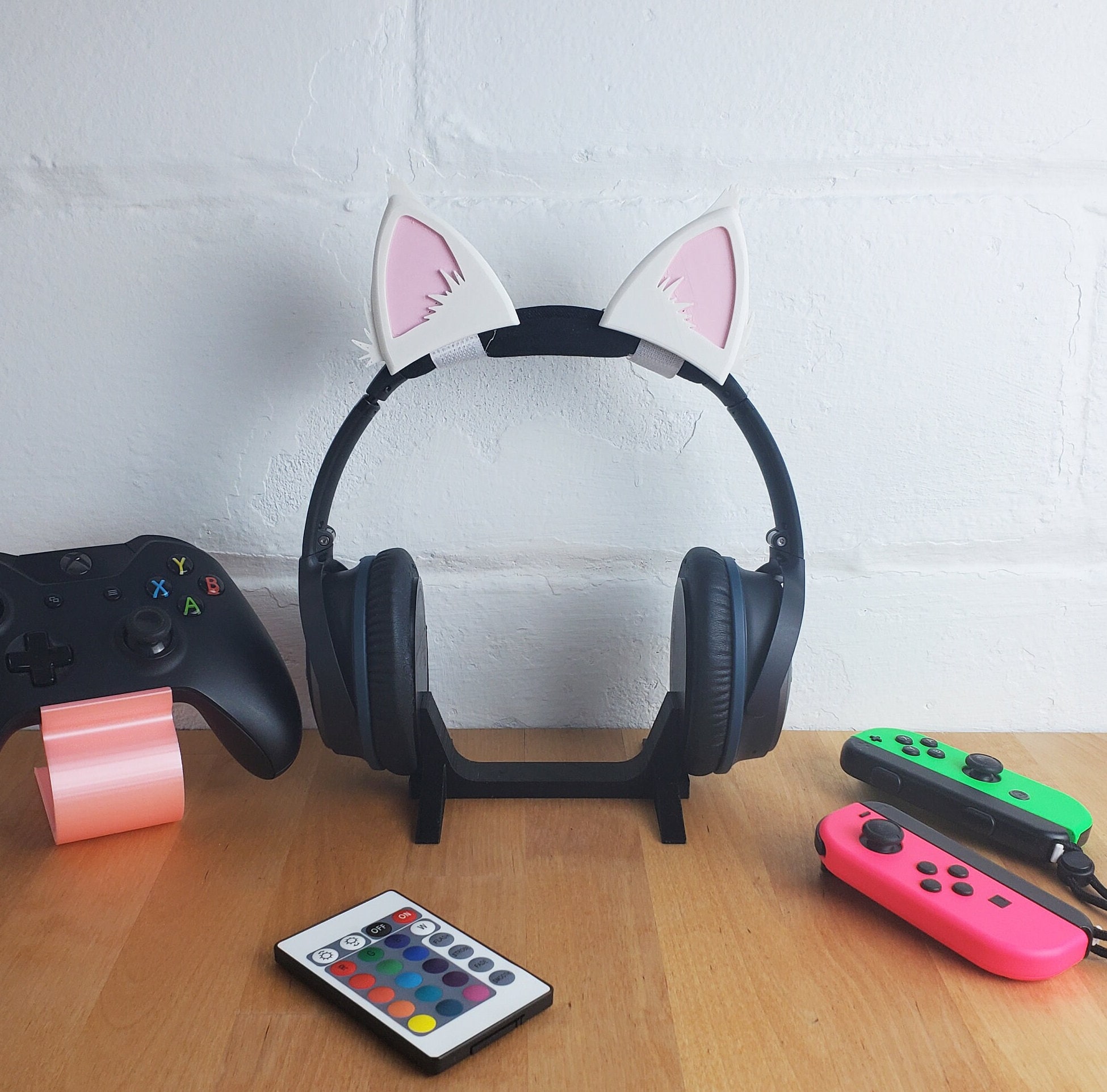 White Anime Cat Ears, Streaming Headphone Cat Ears, Cat Ears That ...