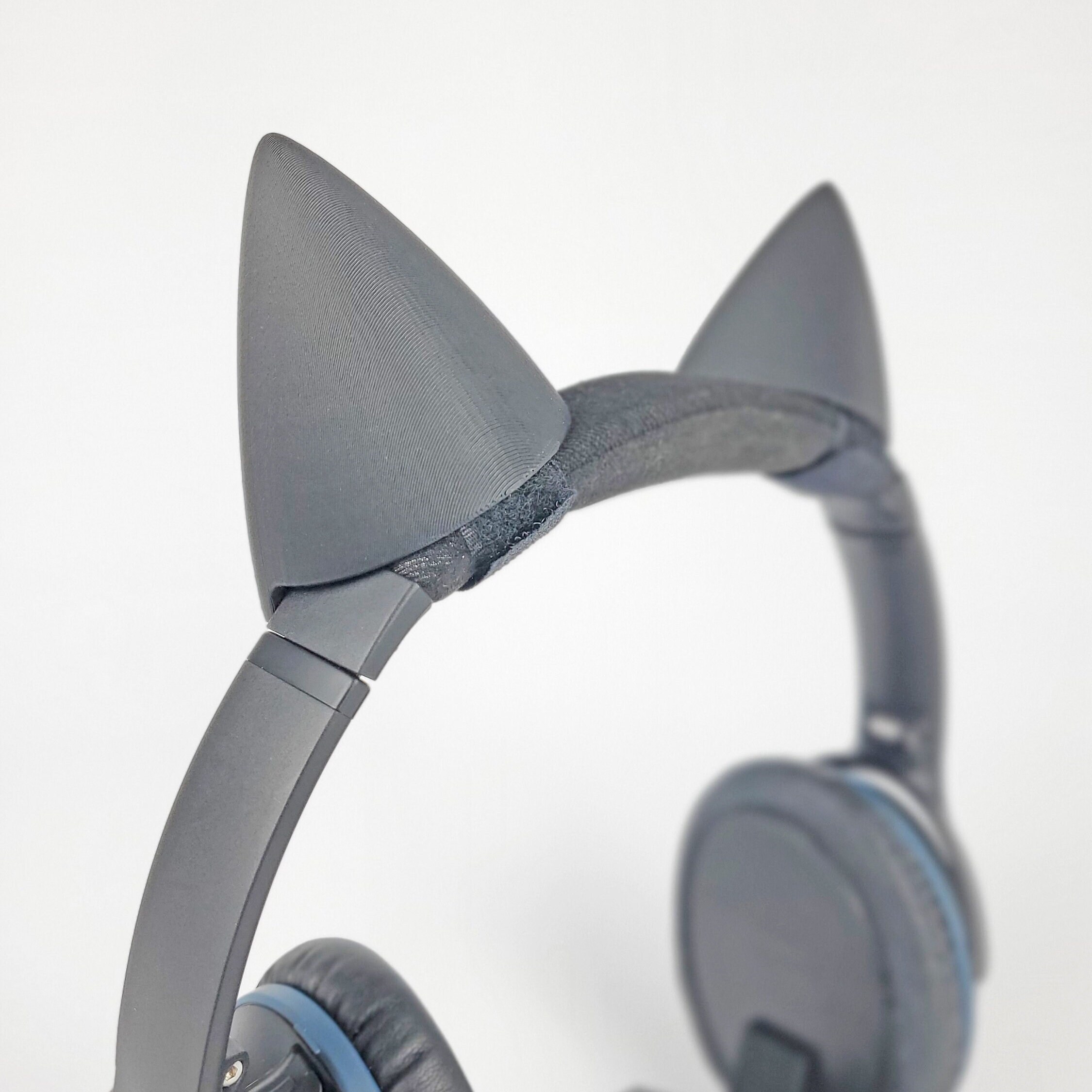 Black Cartoon Cat Ears, Streaming Headset Cat Ears, Streaming Headphone ...