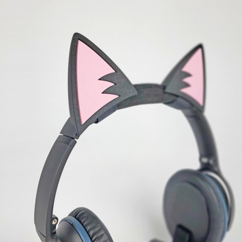Black Cartoon Cat Ears, Streaming Headset Cat Ears, Streaming Headphone ...
