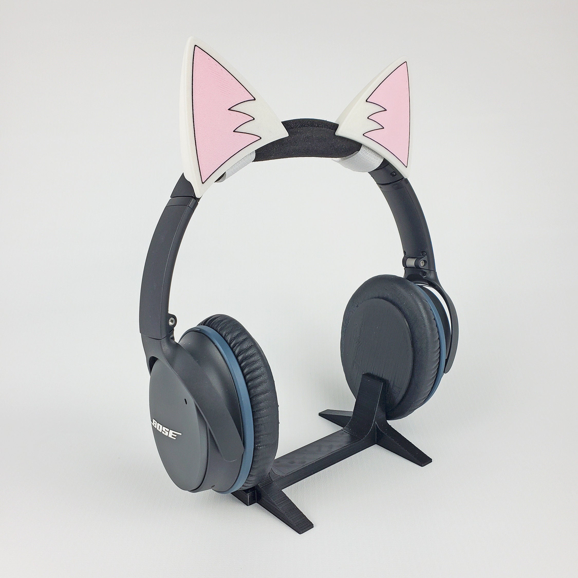 White Cartoon Cat Ears Streaming Headset Cat Ears Streaming - Etsy
