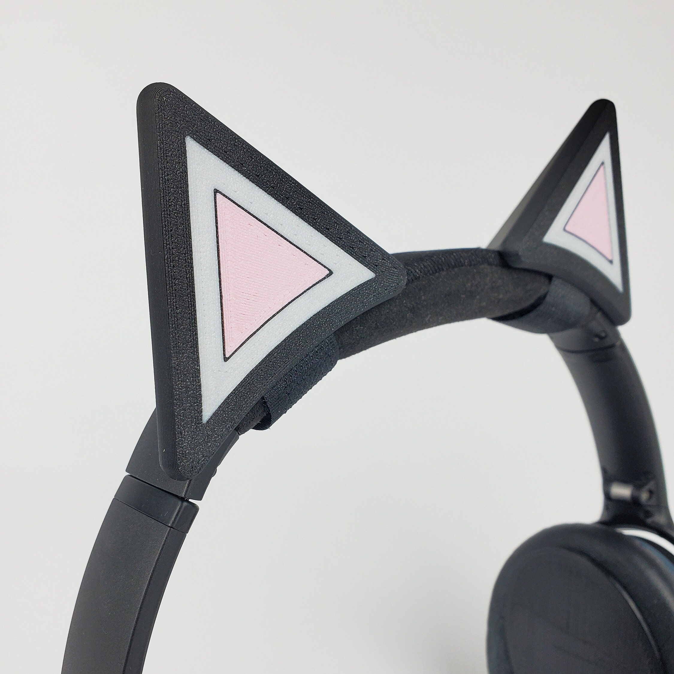 Black Cyberpunk Cat Ears Streaming Headset Cat Ears - Etsy