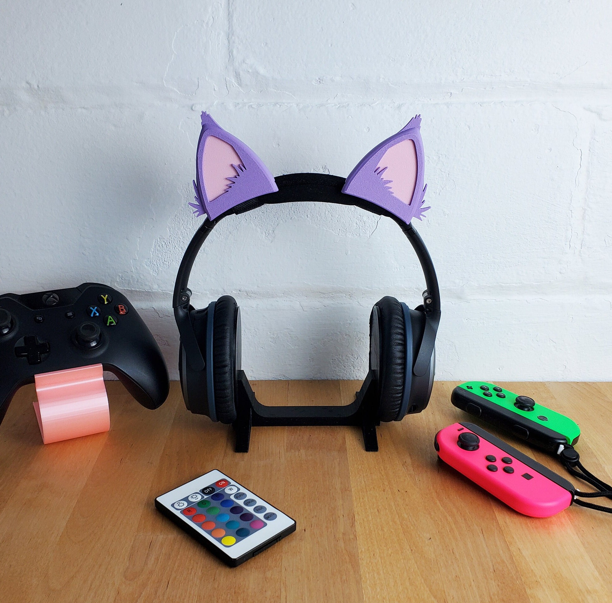 Purple Anime Cat Ears, Streaming Headphone Cat Ears, Cat Ears That ...