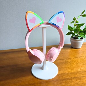 Rainbow Cat Ears, Streaming Headphone Cat Ears, Cat Ears That Attach to ...