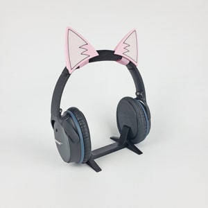 Pink Cartoon Cat Ears, Streaming Headset Cat Ears, Streaming Headphone ...
