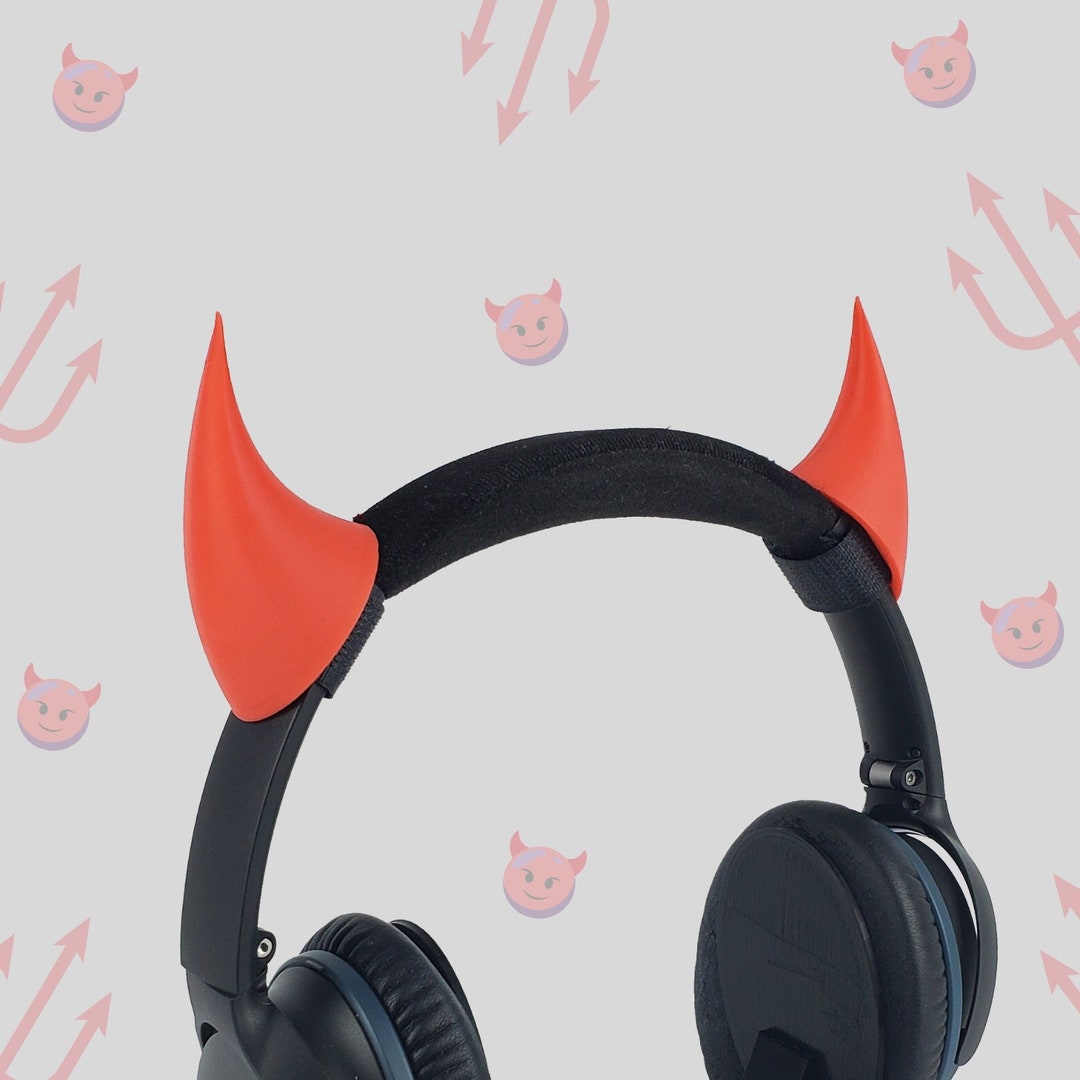 Devil Horns for Headset, Headset Attachments, Headphone Attachment ...
