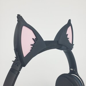 Black Anime Cat Ears, Streaming Headphone Cat Ears, Cat Ears That ...