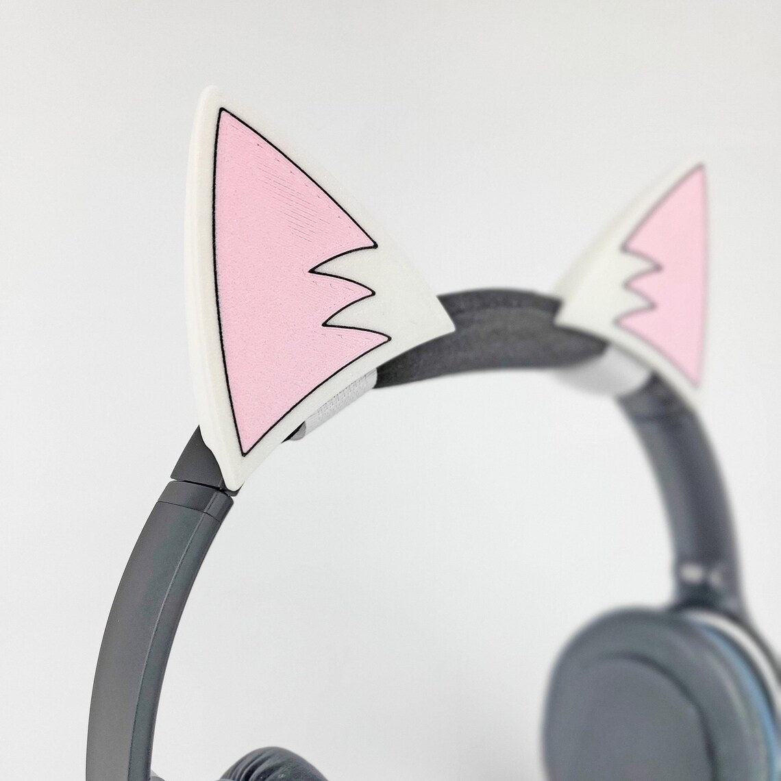 White Cartoon Cat Ears Streaming Headset Cat Ears Streaming - Etsy