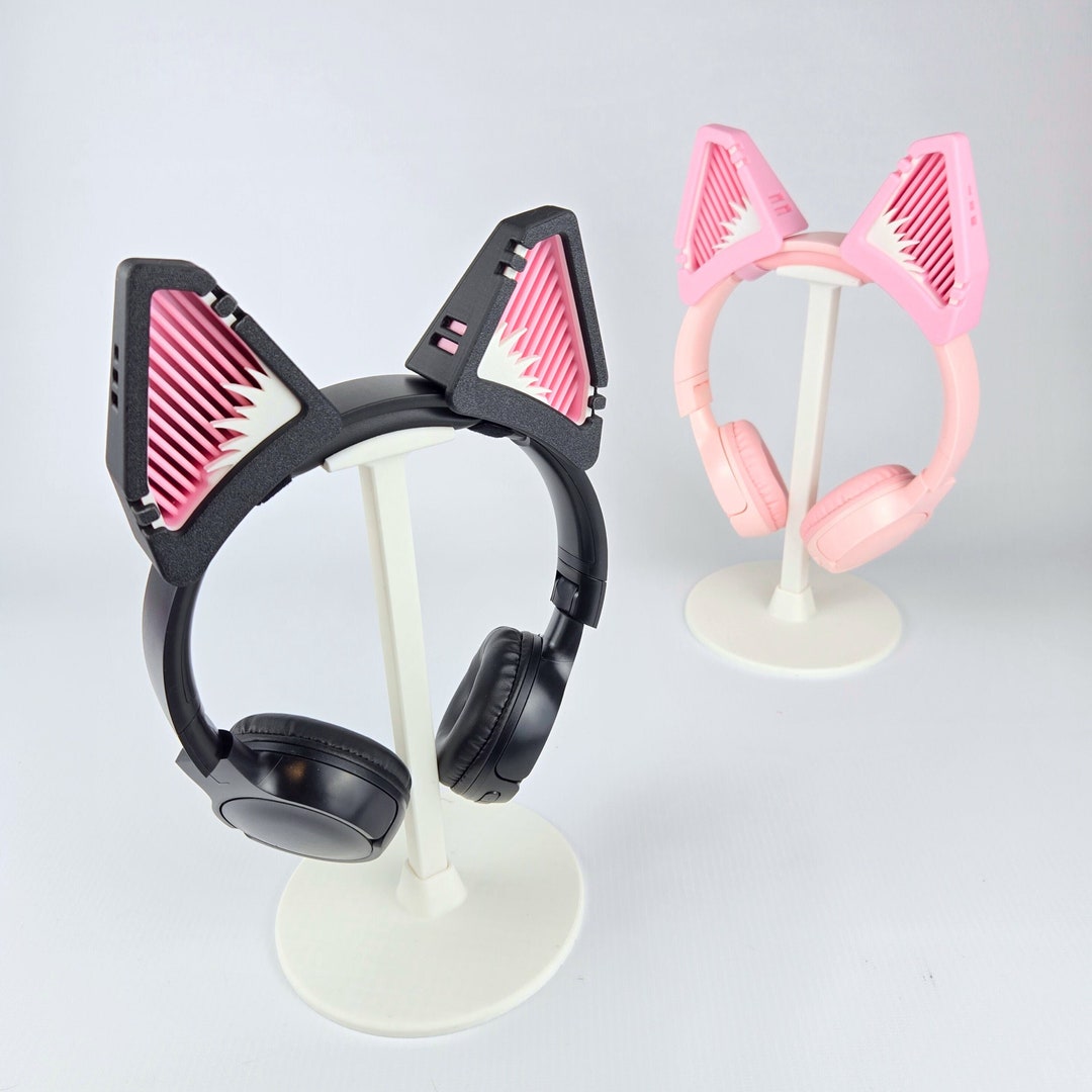 Cyber Cat Ears, Streaming Headphone Cat Ears, Cat Ears That Attach to ...