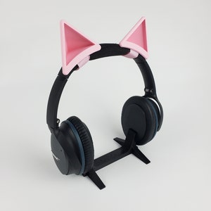 Pink Minimalist Cat Ears, Streaming Headphone Cat Ears, Cat Ears That ...