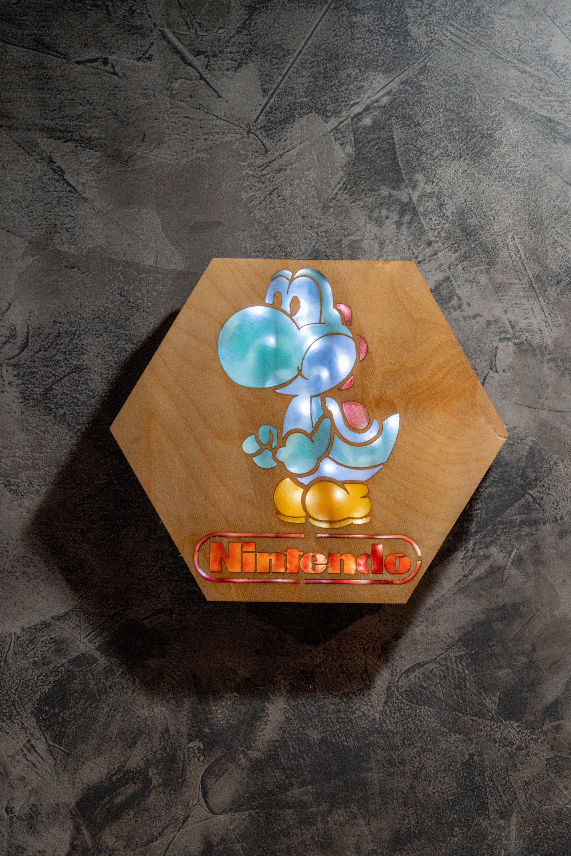 Custom LED Wood and Epoxy Sign, Customized Logo LED Wooden Sign, LED ...