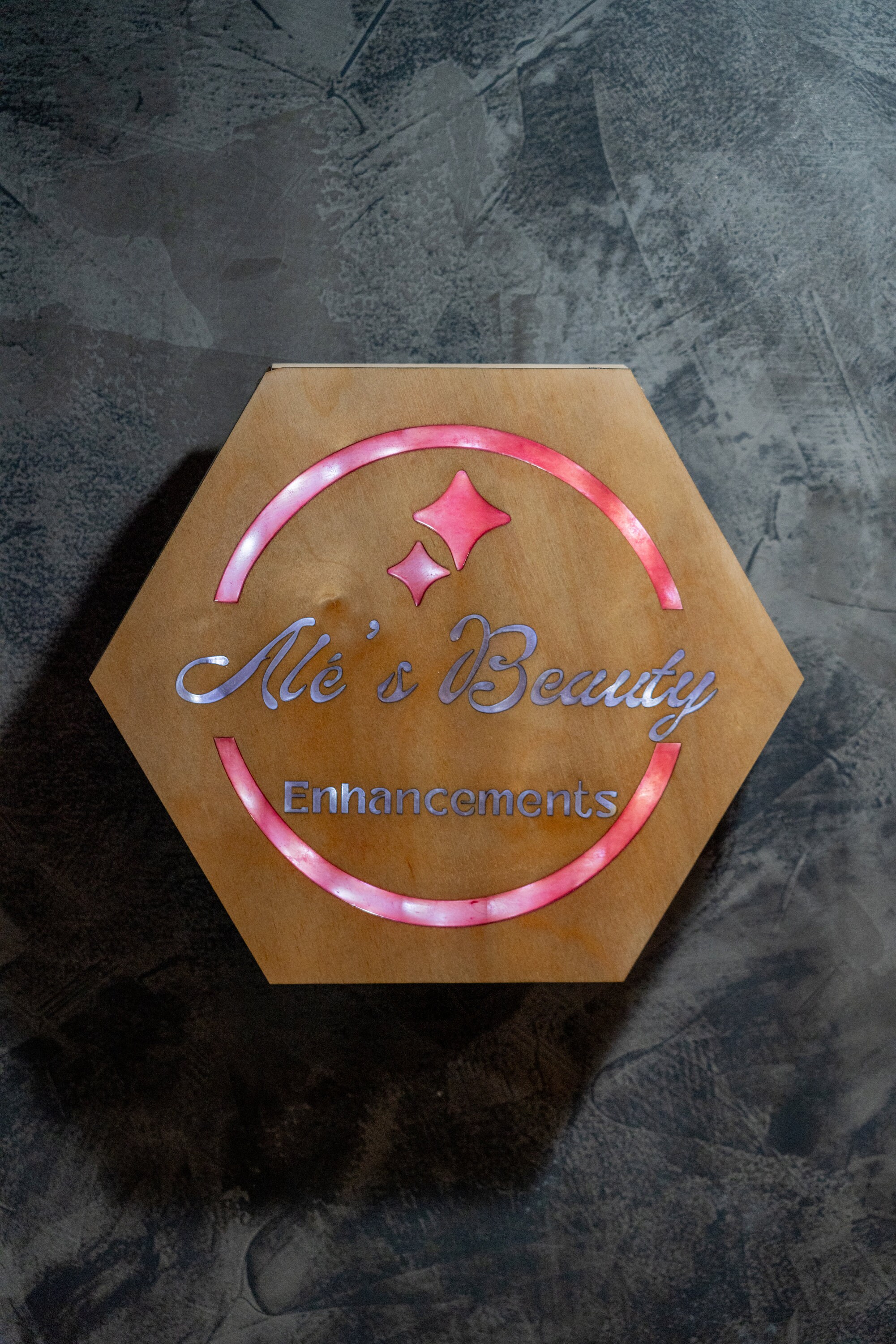 Custom LED Wood and Epoxy Sign, Customized Logo LED Wooden Sign, LED ...