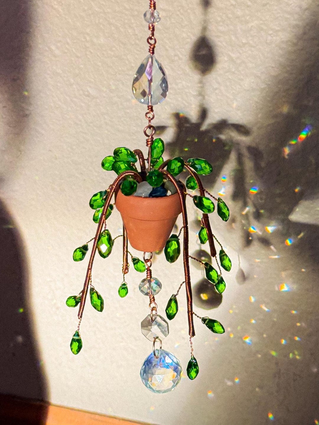 Forever Succulents | Beaded Succulent Suncatcher, Crystal Decor, Plant ...