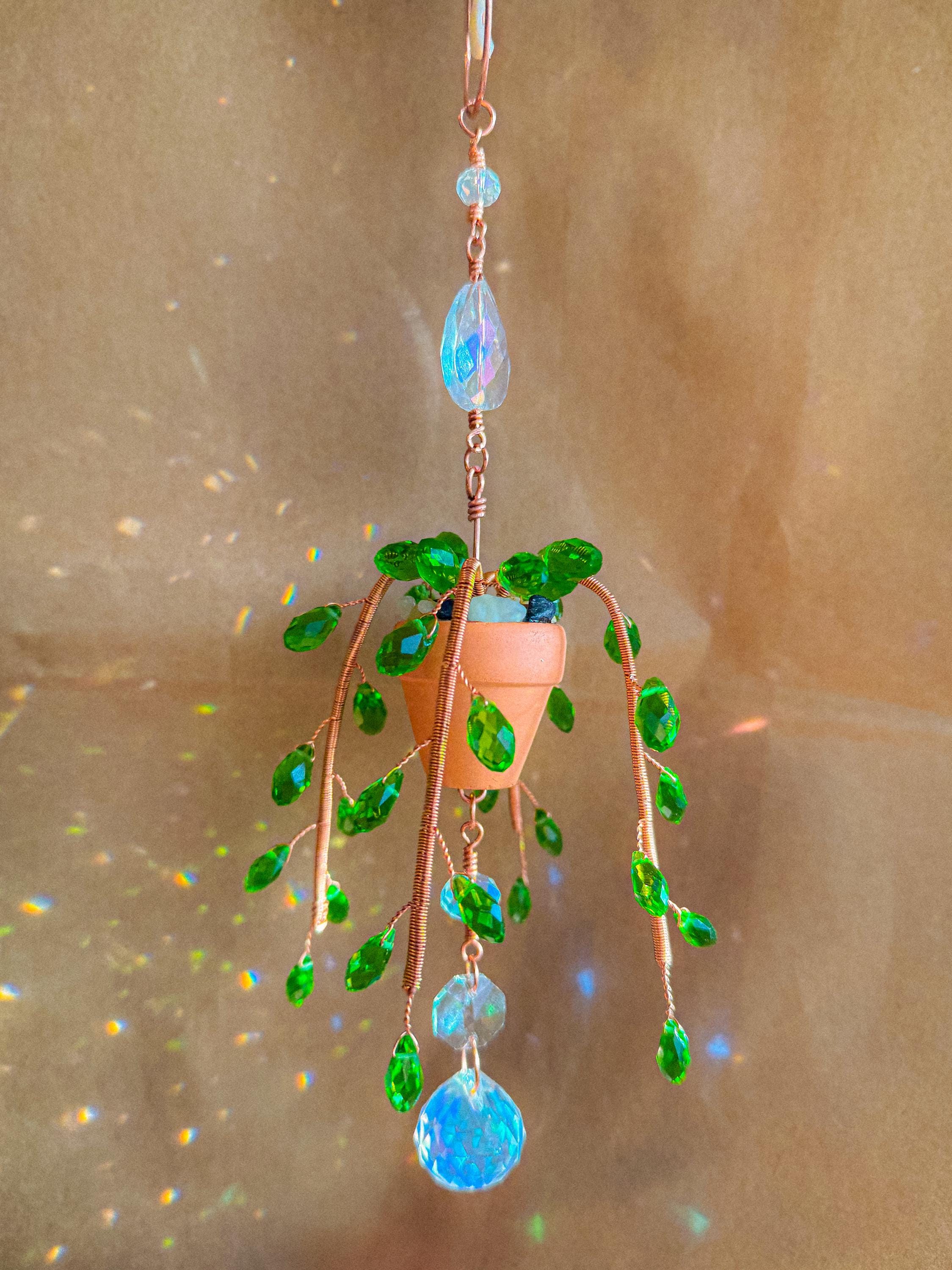 Forever Succulents | Beaded Succulent Suncatcher, Crystal Decor, Plant ...