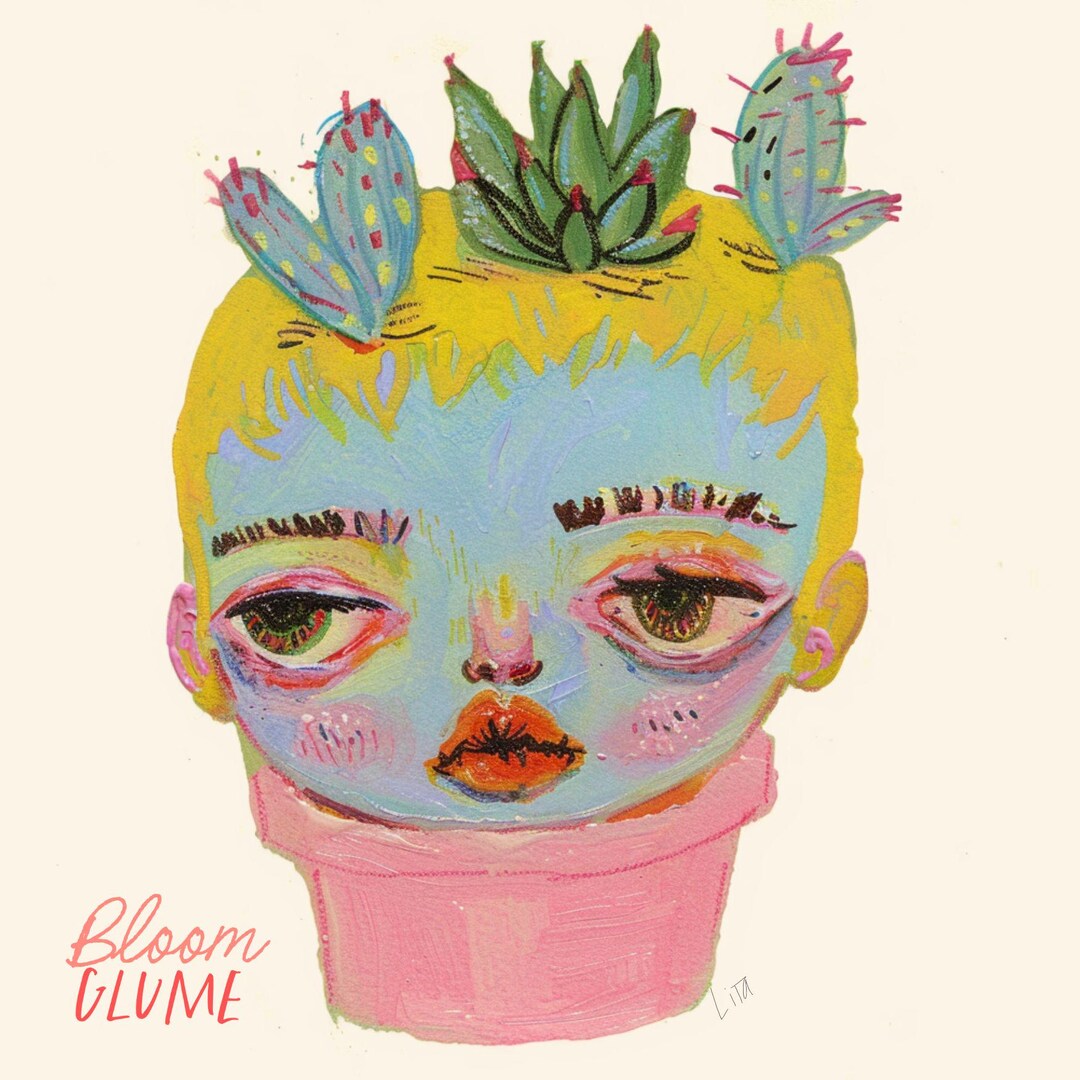 Margo “bloomies”, Cactus Head, Flower Face, Pop Art, Talking Flowers ...