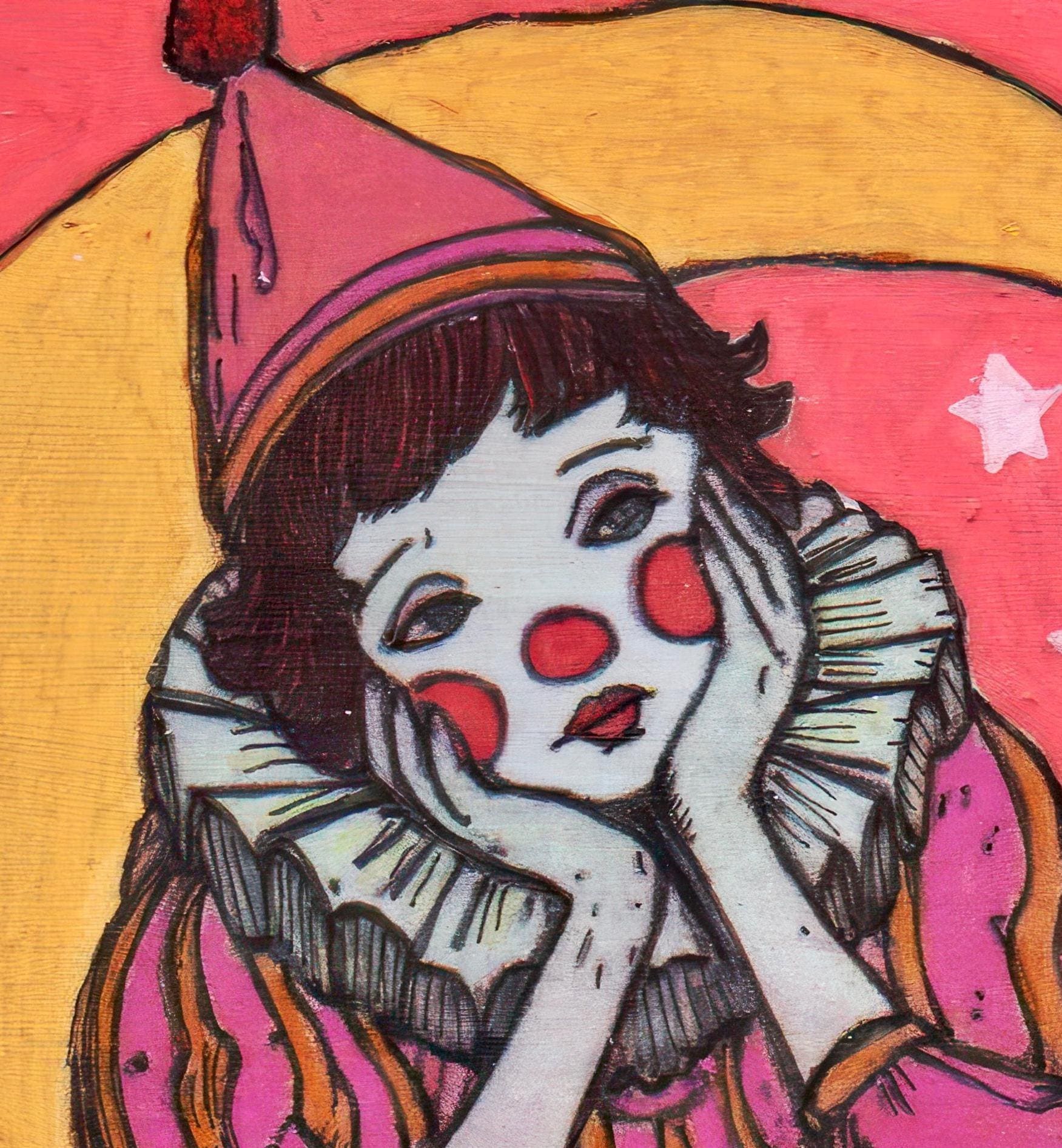 Melancholy Clown #2 Print | Nostalgia | Pop Surreal | Low Brow ...