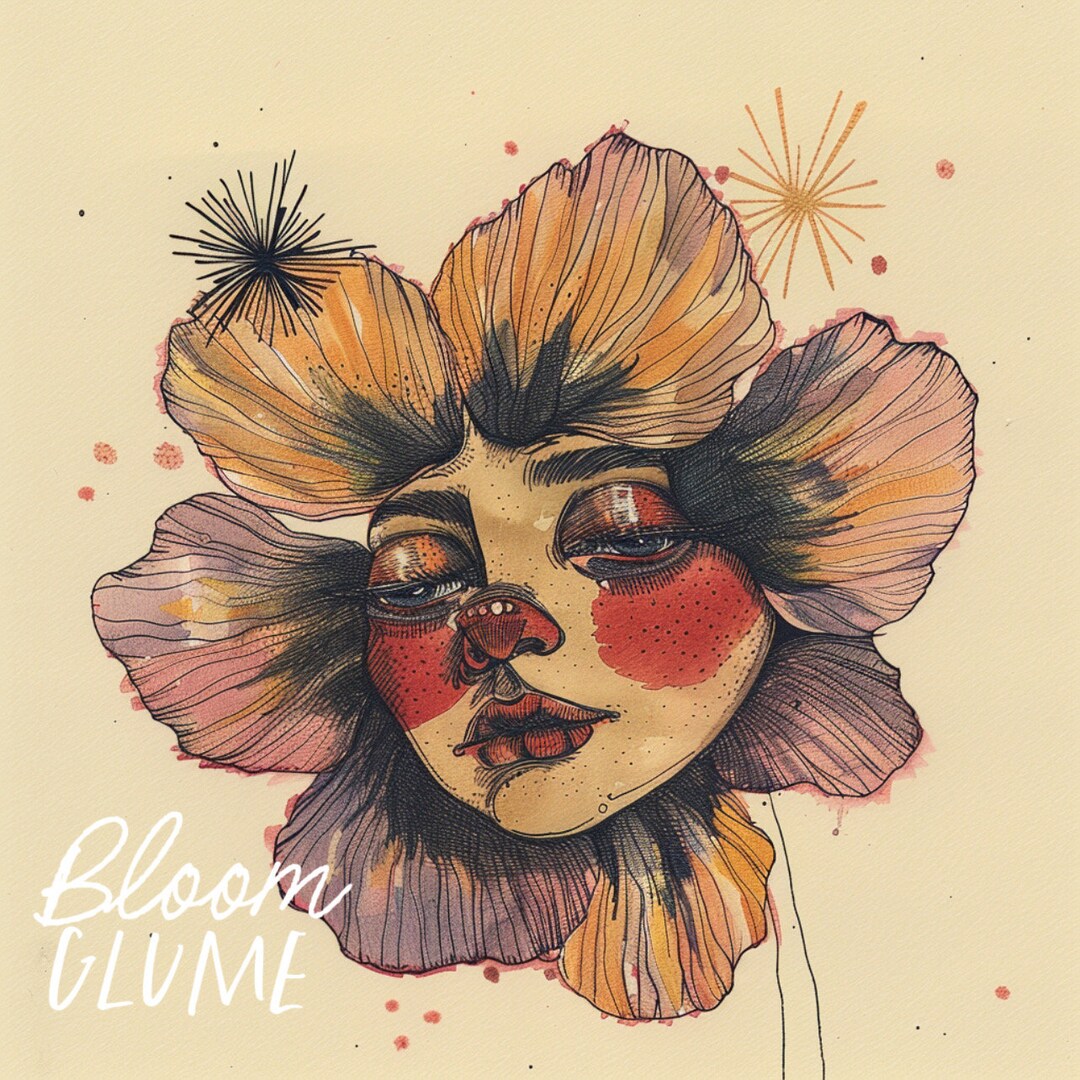 Drena - “bloomies” Series Print, Flower Face, Alice in Wonderland ...