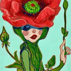 Poppy “anthesis” Series | Illustration Art | Whimsical Art | Flower Art ...
