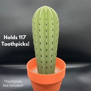 3D Printed Cactus Toothpick Holder - Spring Mechanism to Extend ...