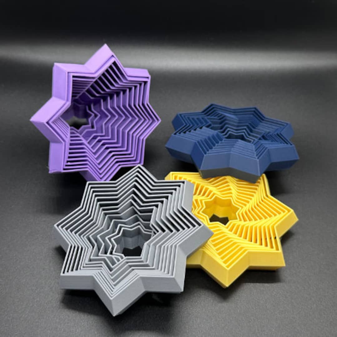 Fractal Fidget Star - for Kids and Adults, ADHD, Autism, Desk Toy ...