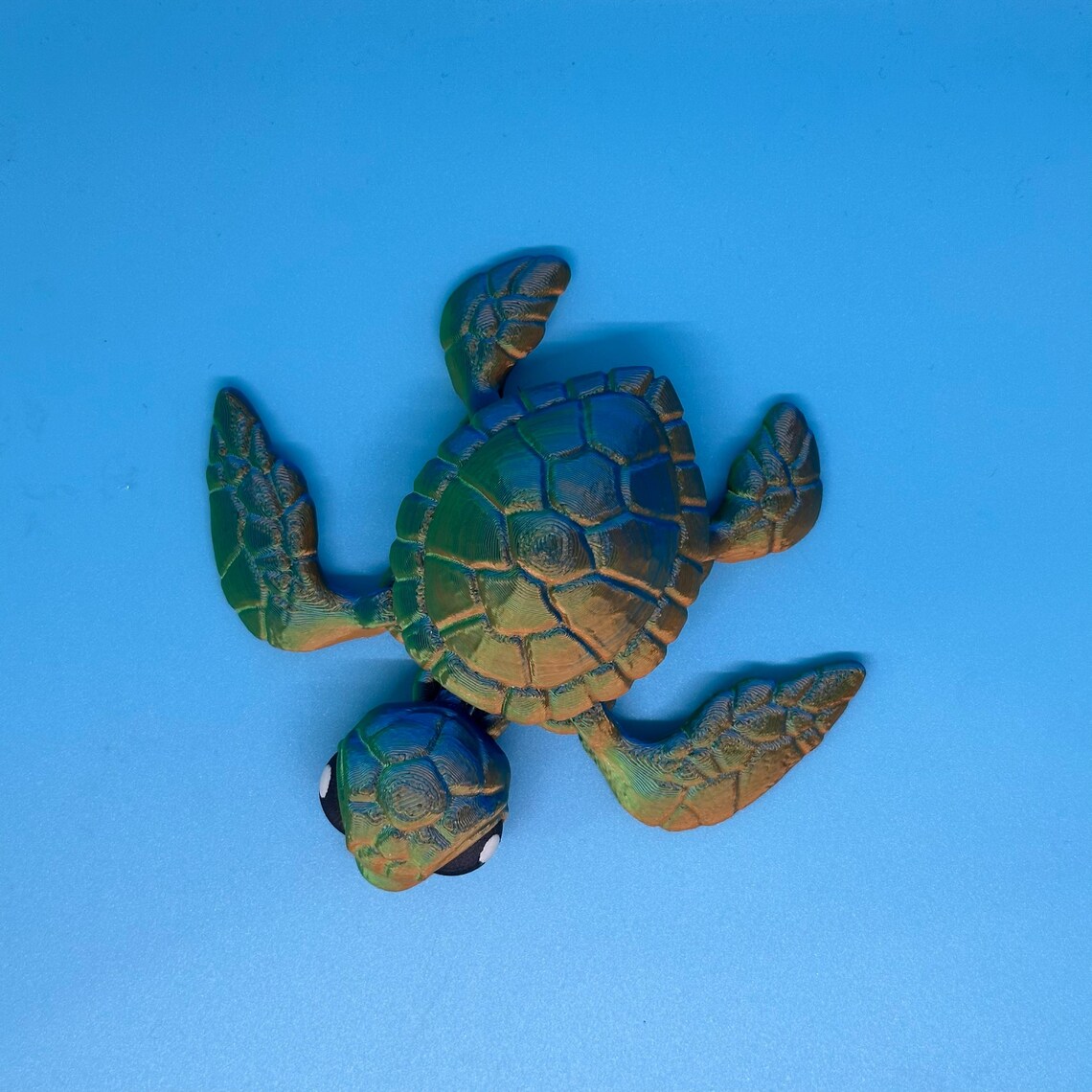 3D Printed Articulated Sea Turtle, Sea Turtle by Cinderwing3d, Fidget ...