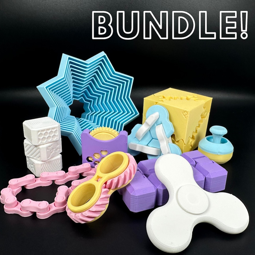 3D Printed Fidget Bundle - Various Toys and Gadgets Perfect for Kids ...