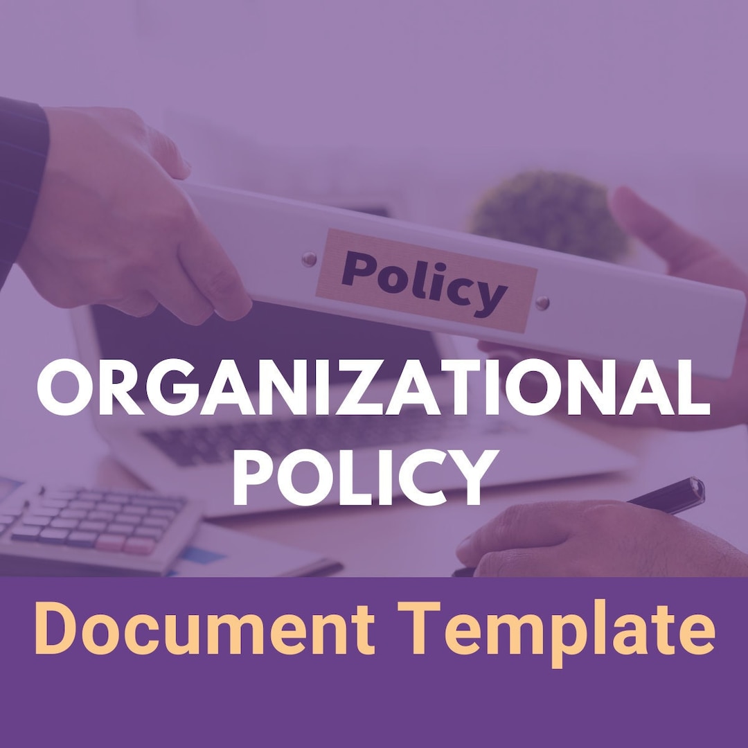 Organizational Policy HR Template - Etsy