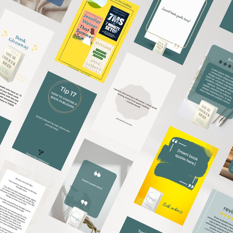 Author Canva Templates: 90+ Book Marketing Reels & Stories (digital ...