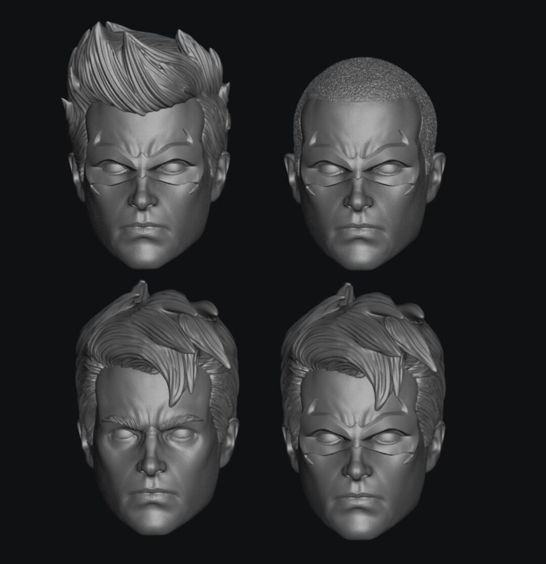 Timothee Chala-drake Heads Set 1 ROB-014 ROB-017 any Figurine Scale - Etsy