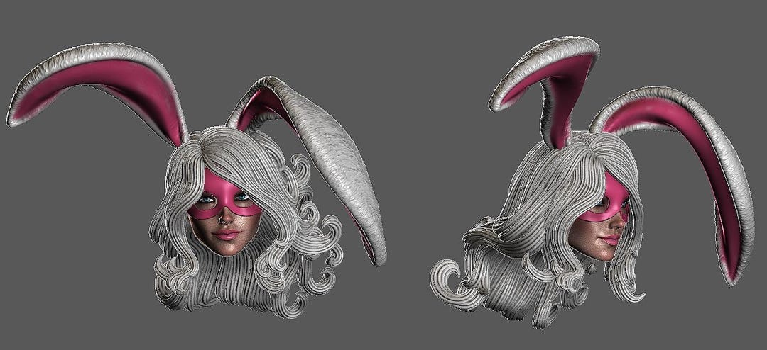 Offwhite Bunny (WRA-001) [any Figurine Scale] - Etsy