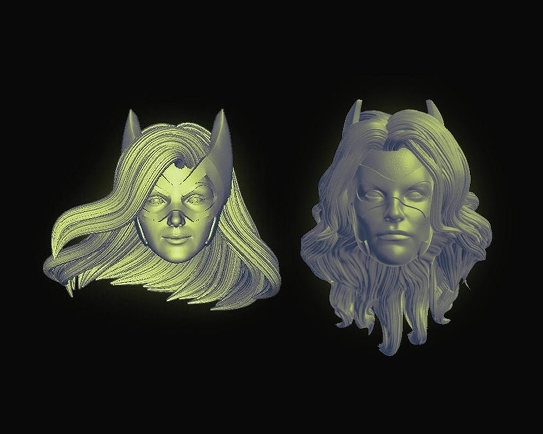 Huntswoman Heads (HUN-001 - HUN-002) [any Figurine Scale] - Etsy