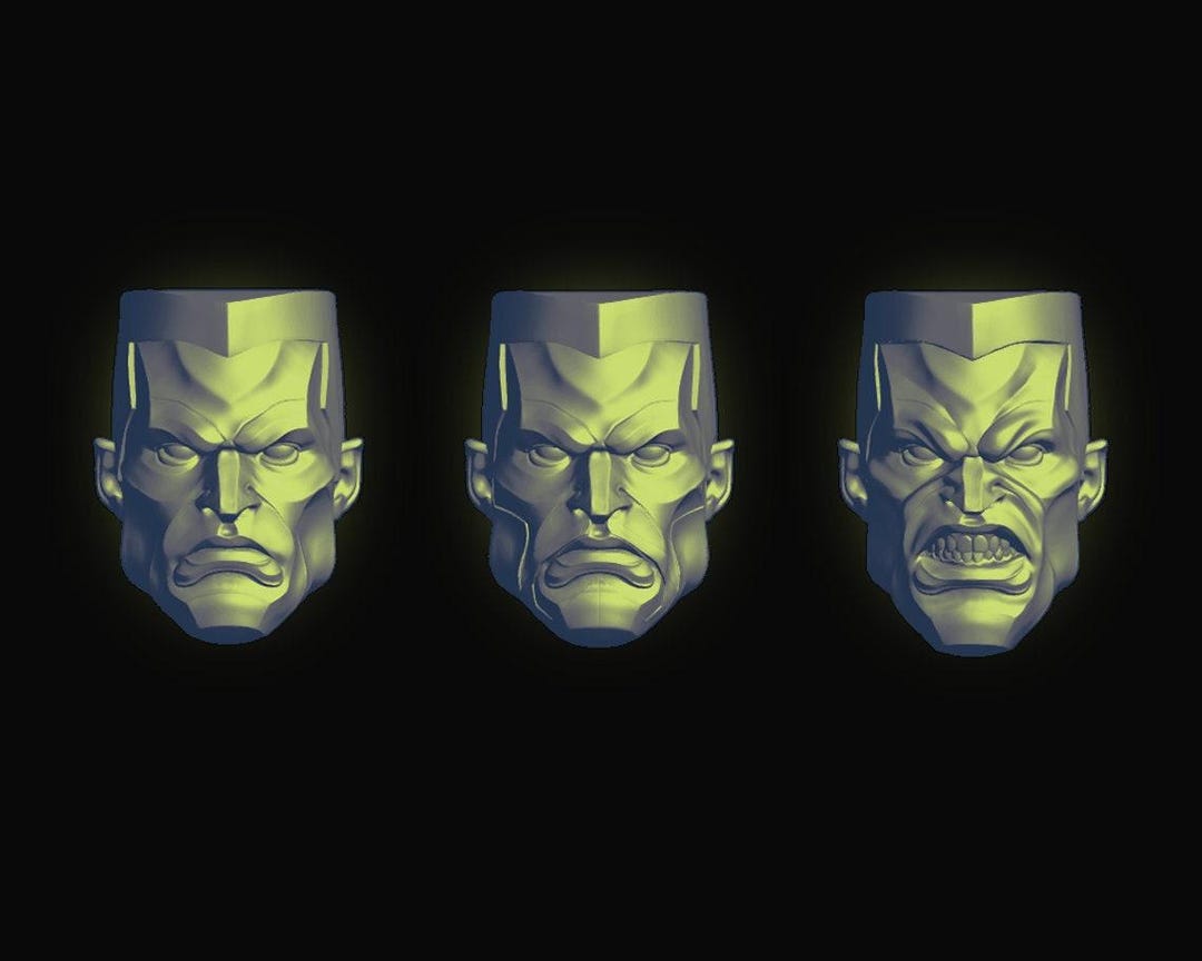 Behemoth Heads (COL-002A - COL-002C) [any Figurine Scale] - Etsy