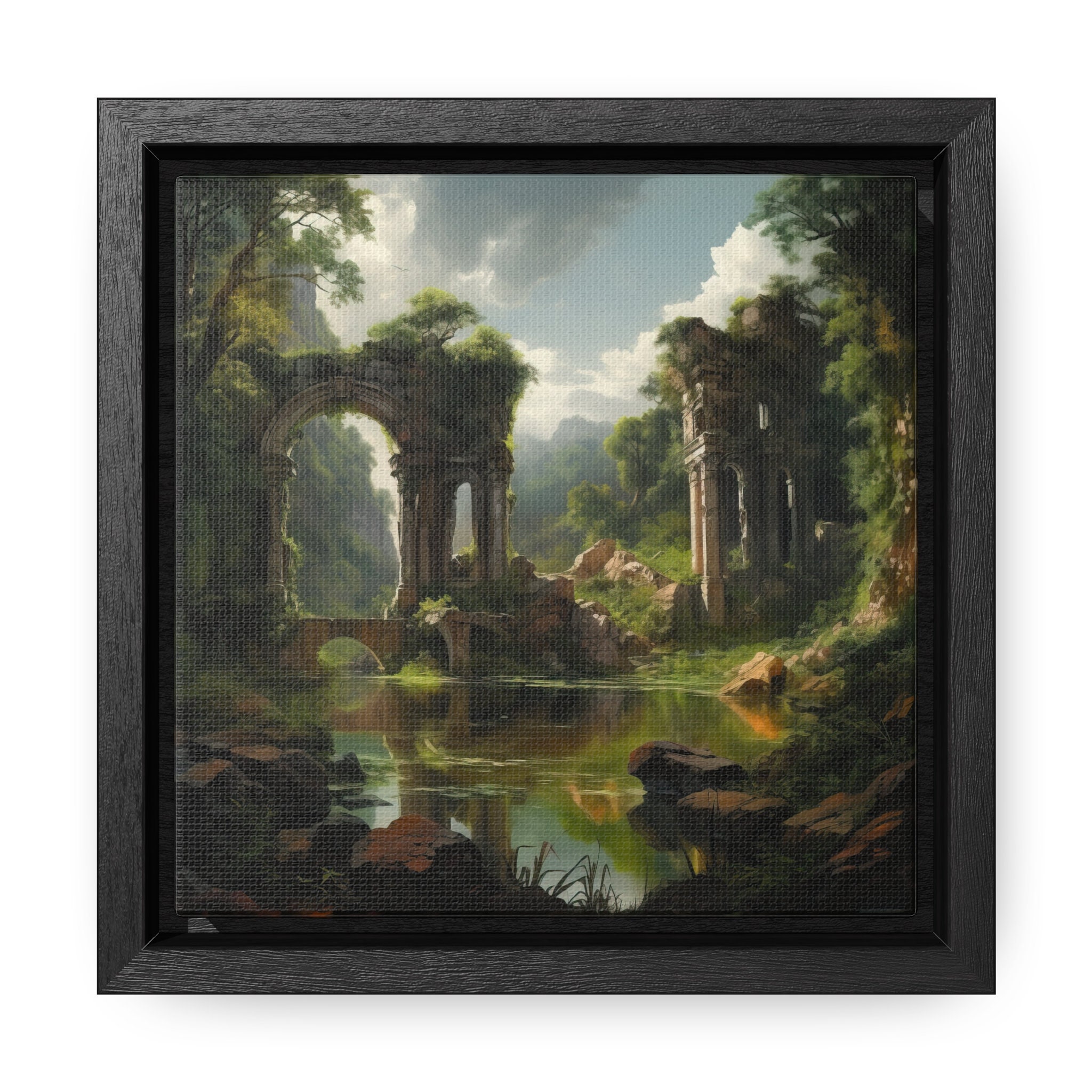 Ruins Landscape Framed Gallery Canvas Wraps, Square Frame - Etsy