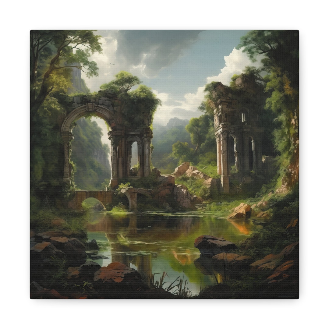 Bucolic Country Ruins 1 Canvas Gallery Wrap - Etsy