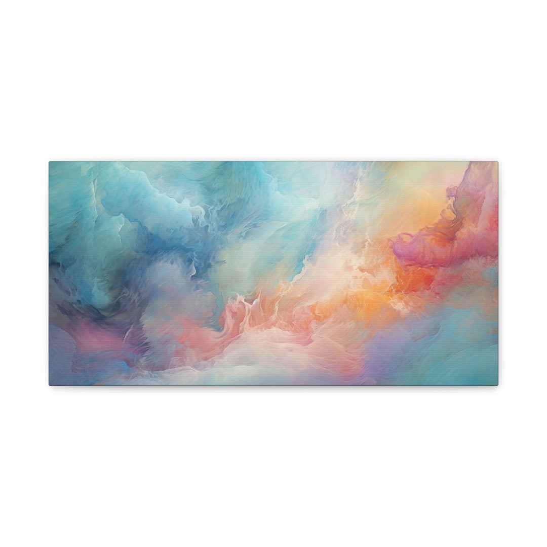 Pastel Abstract Art Canvas Gallery Wraps 20x10 - Etsy