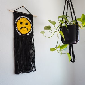 Sad Face Tapestry Crochet Pattern / Wall Hanging / Instant Download ...
