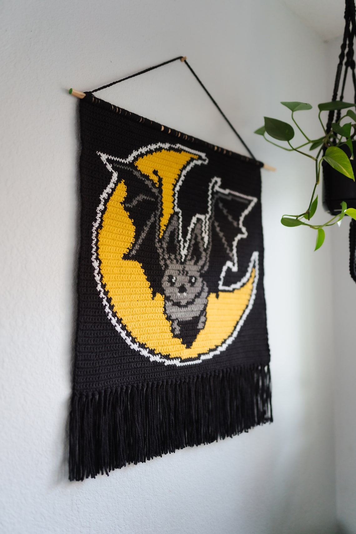 Gone Bats Tapestry Crochet Pattern / Wall Hanging / Bat Crochet ...