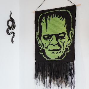 Frankenstein Monster Tapestry Crochet Pattern / Wall Hanging / Weird ...