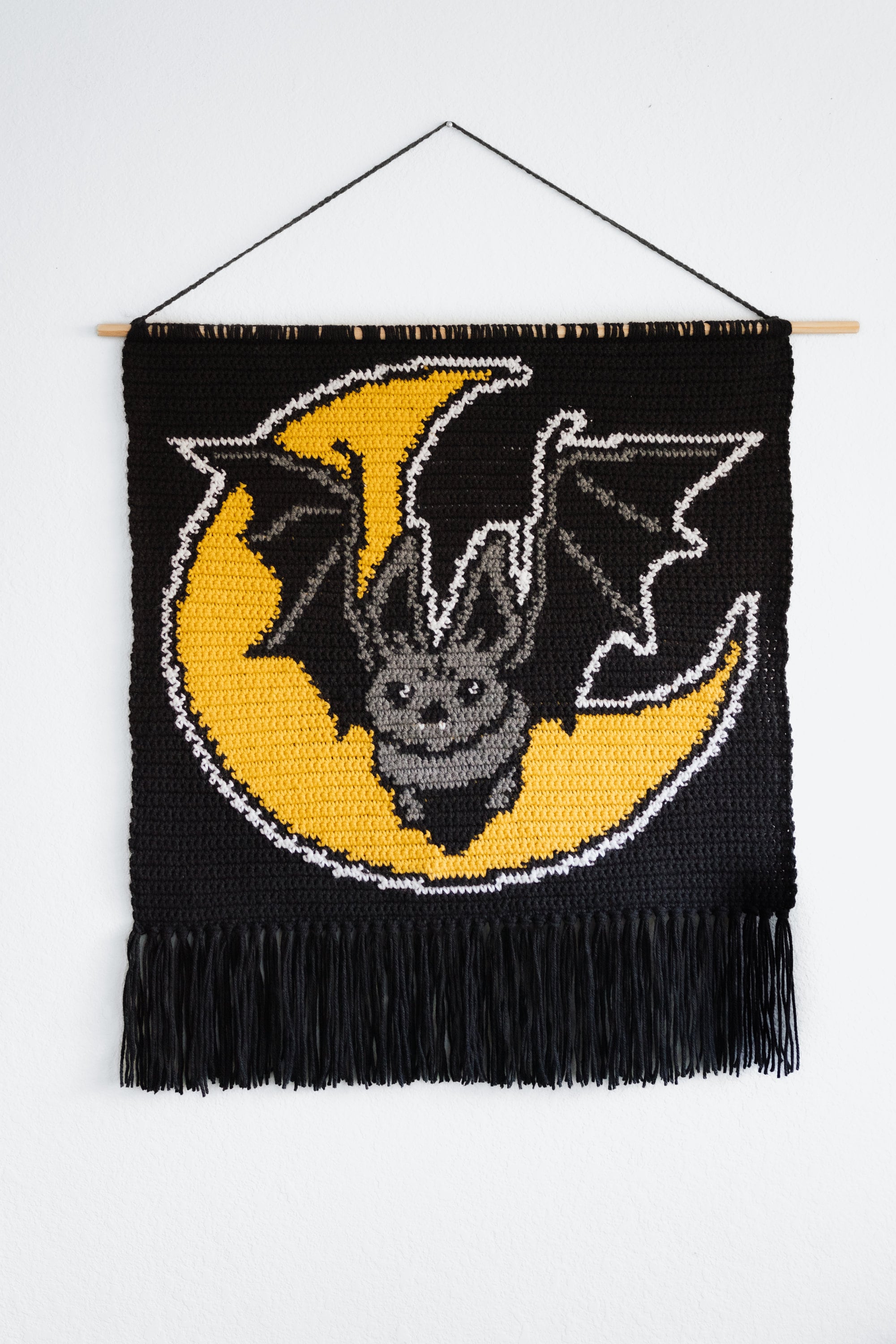 Gone Bats Tapestry Crochet Pattern / Wall Hanging / Bat Crochet ...