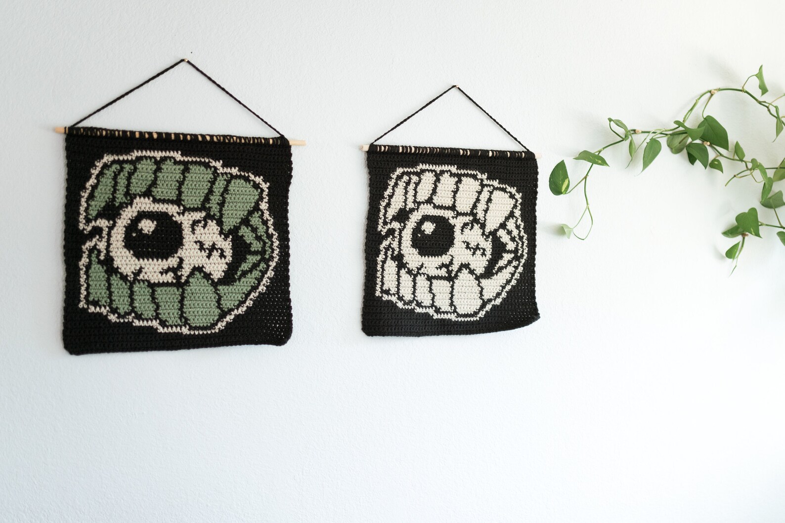 Vampire Eyeball Tapestry Crochet Pattern / Wall Hanging / Weird Art ...