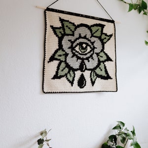 Color Sad Flower Tapestry Crochet Pattern / Wall Hanging / Instant ...