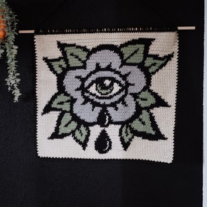 Color Sad Flower Tapestry Crochet Pattern / Wall Hanging / Instant ...