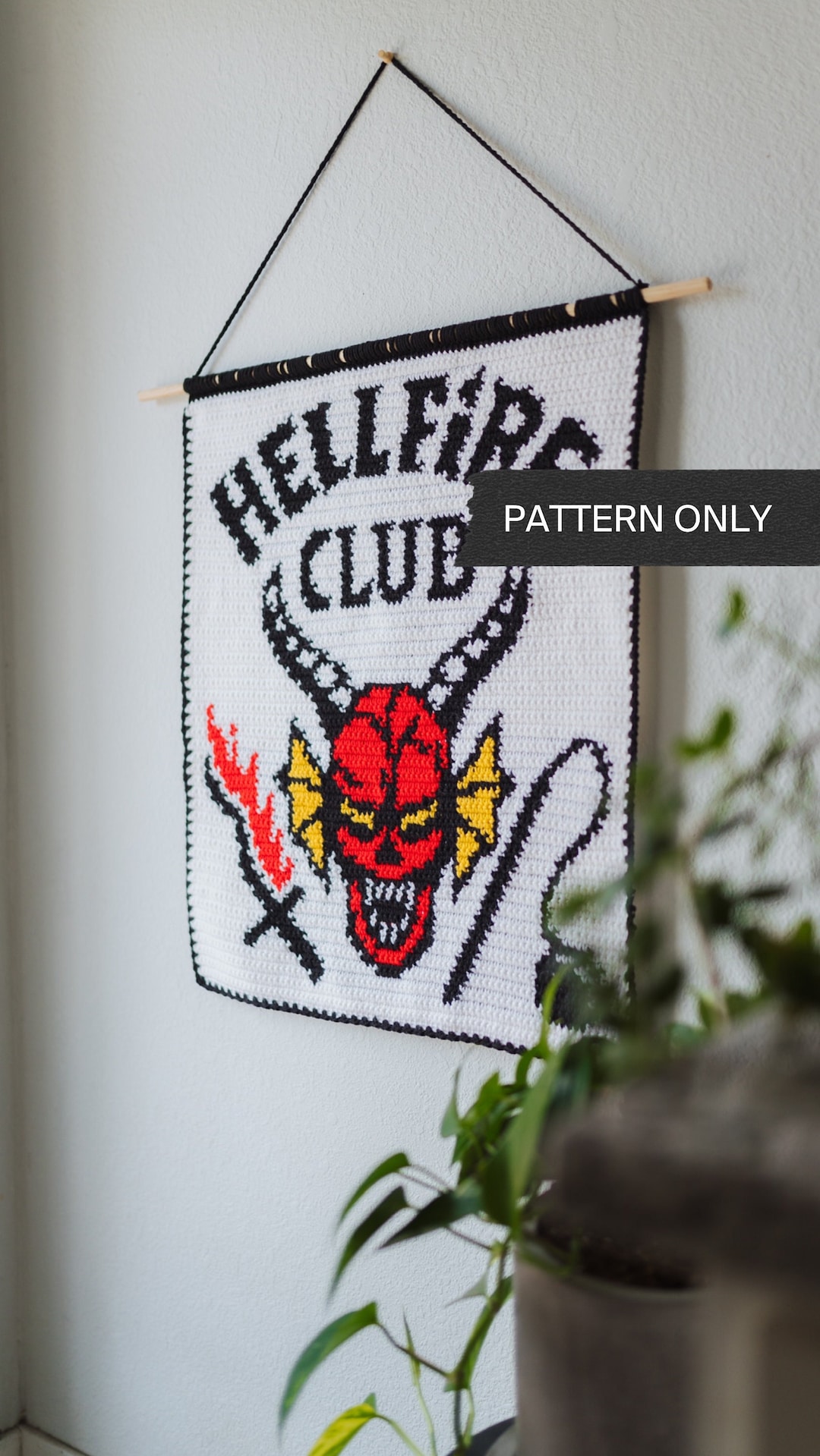 Stranger Things Tapestry Crochet Pattern / Wall Hanging / Weird Art ...
