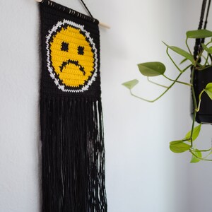 Sad Face Tapestry Crochet Pattern / Wall Hanging / Instant Download ...