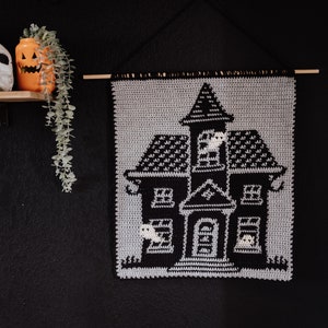 Haunted House Tapestry Crochet Pattern / Wall Art / Instant Download ...
