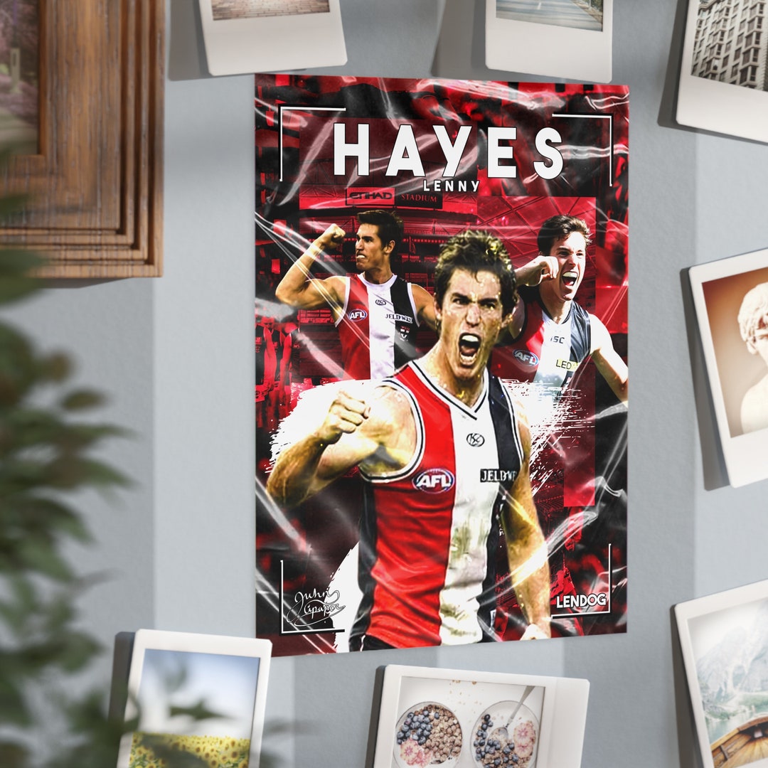 Poster (small) - 6" X 8" - St Kilda - Lenny Hayes Custom Player Poster ...