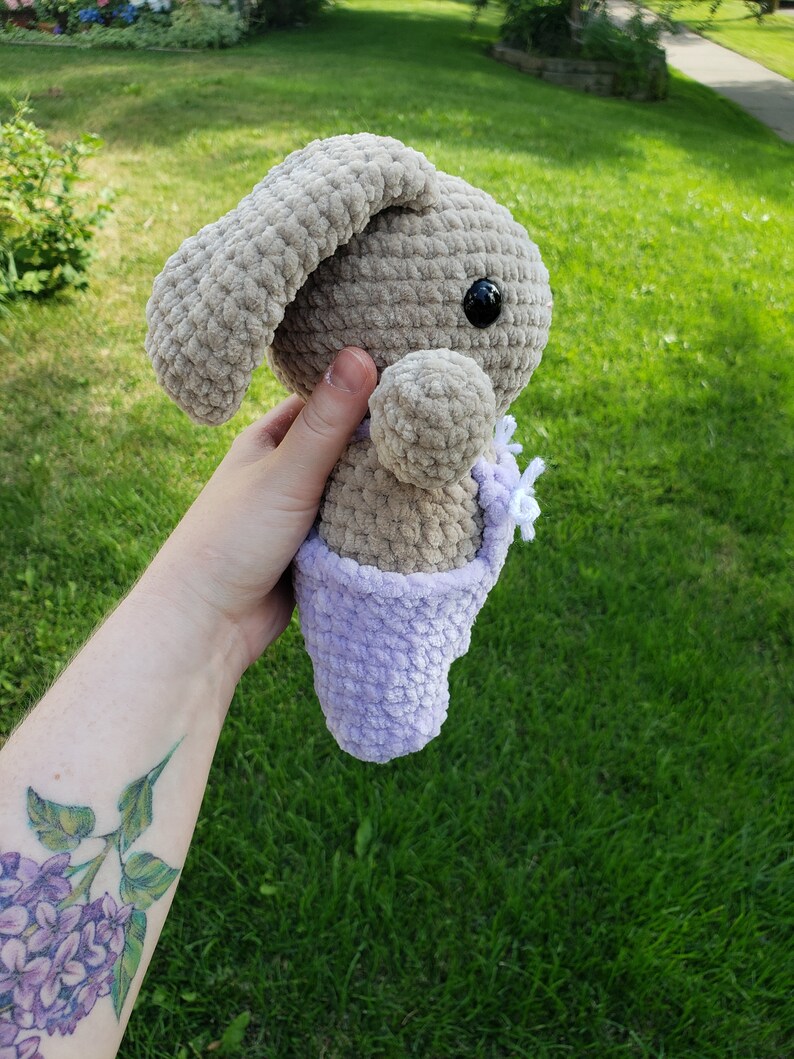Lavender Bunny Crochet Plushie - Etsy